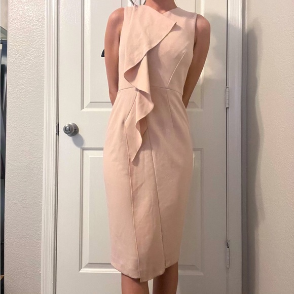 Calvin Klein | Dresses | Calvin Klein Blush Pink Ruffle Dress | Poshmark